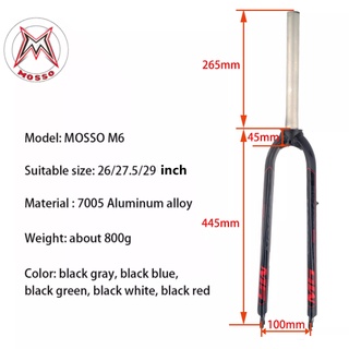 Mosso Fork M3 M5 M5E M5EV M5L M6 MTB Bike Fork Suitable for 26 27.5 ...
