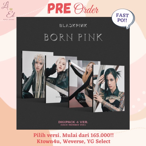 Blackpink - 2nd ALBUM [BORN PINK] DIGIPACK ver. Yg Select YGS Weverse Ktown4u Choose Version ...