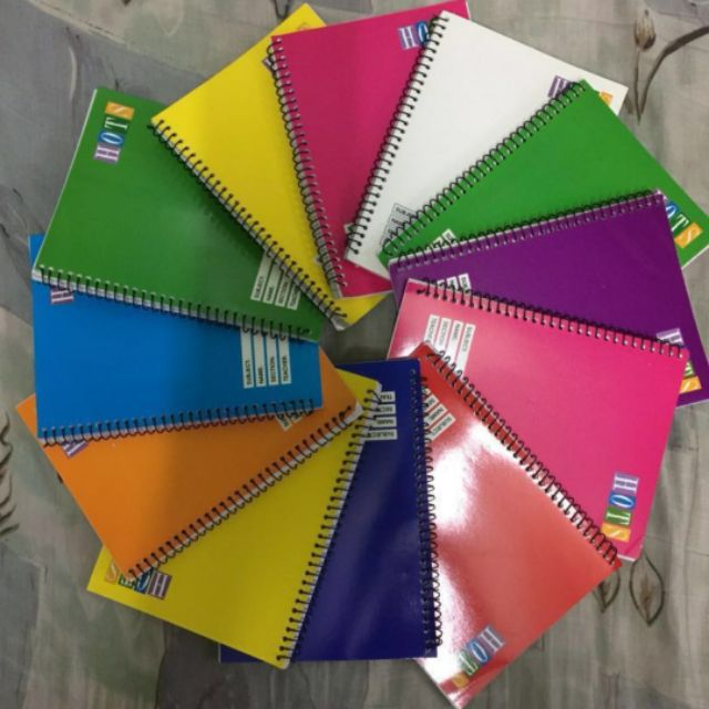 10pcs Assorted notebook with spring spiral yarn composition | Shopee ...