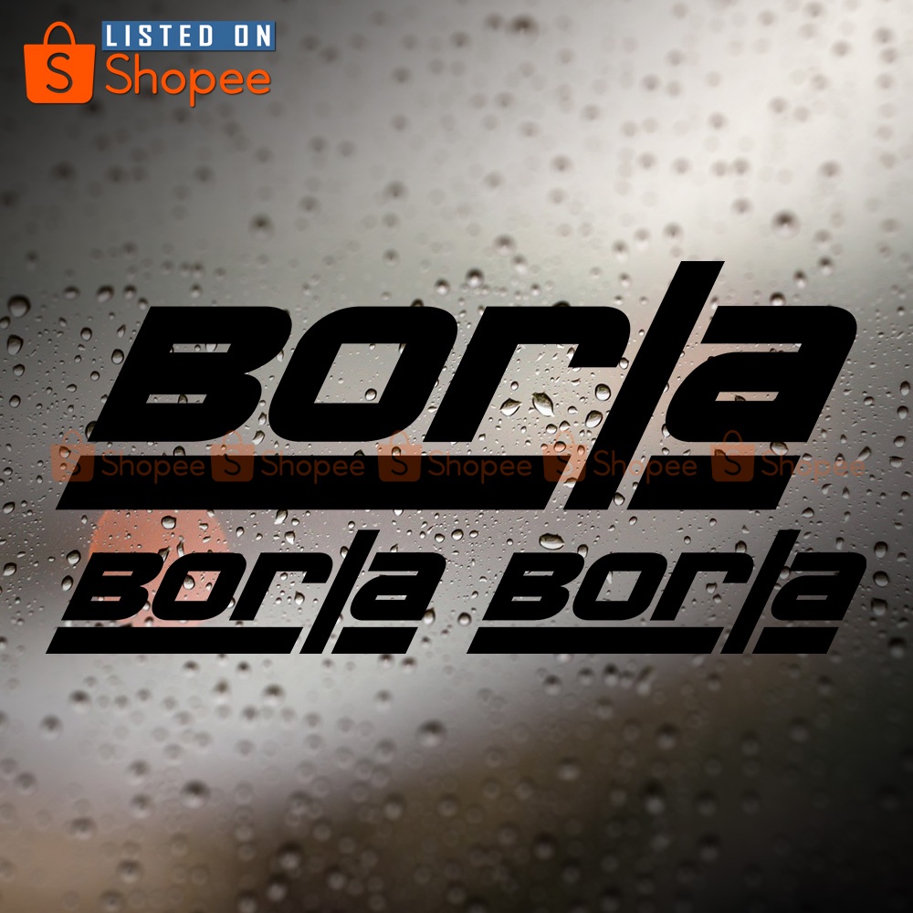 Stickers | (3X) Borla Exhaust Logo | Weather Proof die-cut decals | Set ...