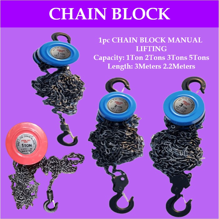 Mago 1-3 Tons 3 Meters Length Regular Chain Block Liftting Chain Block ...