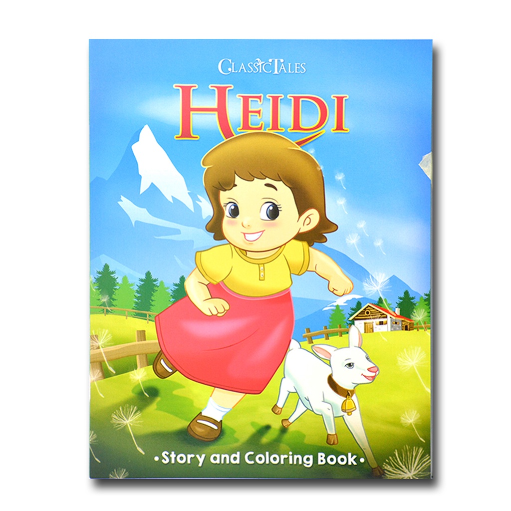 Classic Tales Heidi Story and Coloring Book for Children [20 pages ...