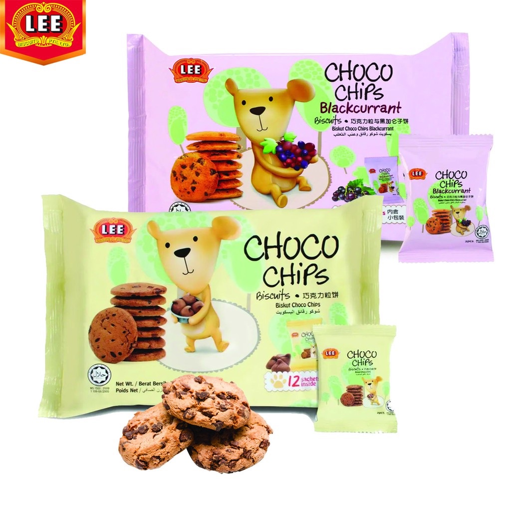 Lee Choco Chips Biscuit Cookies Biscuits 2 Flavors 160 G. | Shopee ...
