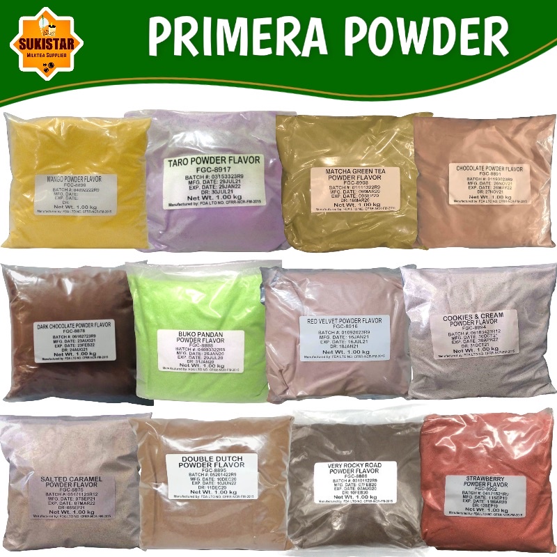 Primera Shake Milk Tea Frappe Powder 1kg Salted Caramel, Dark Choco ...