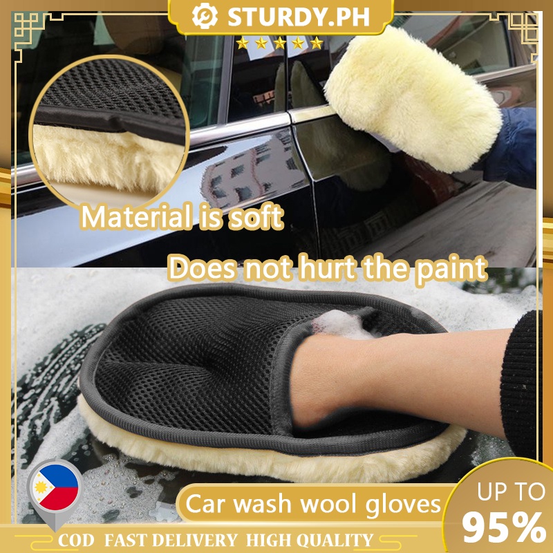 Multifunction Soft Wool Car Care Cleaning Gloves Car Wash Gloves Wash ...