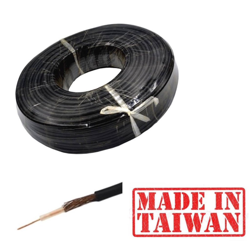 [KCD] TAIWAN 100m Pure Copper- RG-58/U Coaxial Cable- 50 Ohms for RF ...