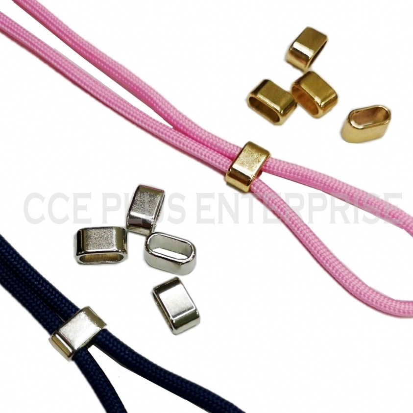 Metal Charm Cord Lock Bead Loop End Closure Paracord Lanyard Bracelet ...