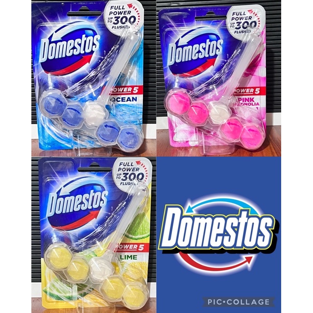 Domestos Power Of 5 Toilet Rim Block 55g | Shopee Philippines