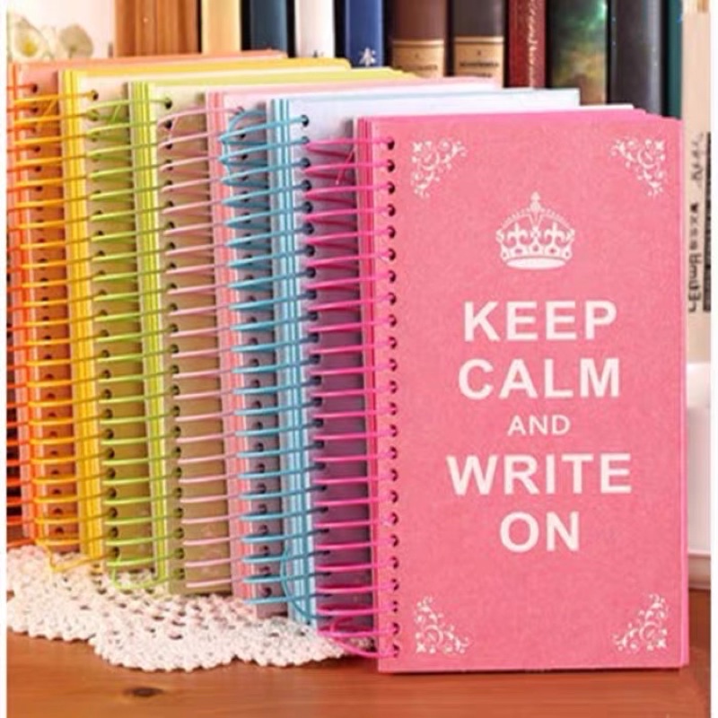 Keep Calm and Write On Notebook size Candy Color Thick Notebook ...