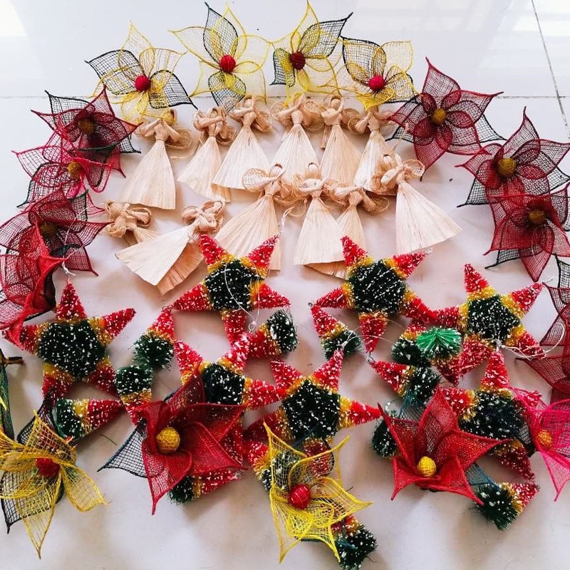 Handmade Native Abaca Mini Christmas Decorations | Shopee Philippines