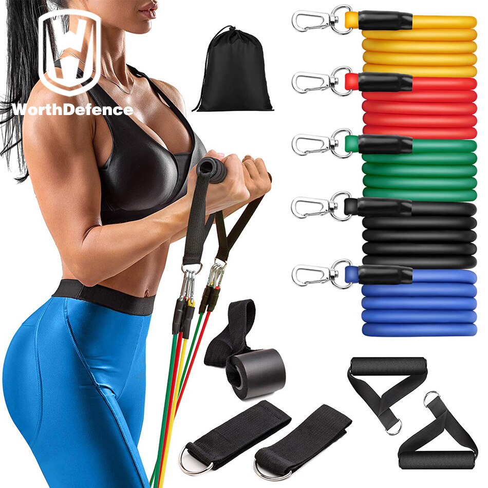Worthdefence Gym Fitness Resistance Bands Set Rubber Resistant Band ...