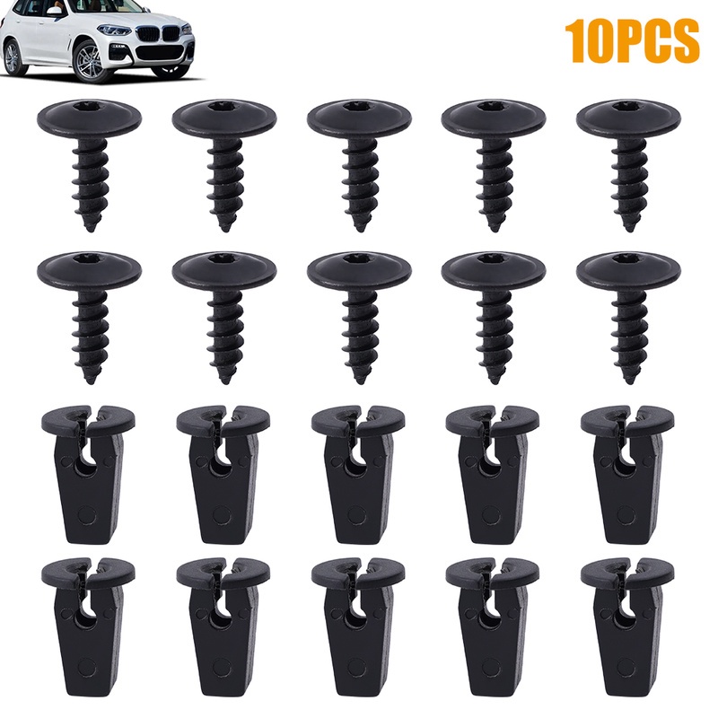 10Set Car Fender Liner Snap Screws Cover Splashguard Wheel Arch Screw ...