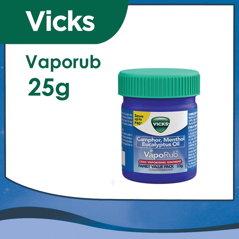 Vicks Vaporub Ointment (25g) | Shopee Philippines