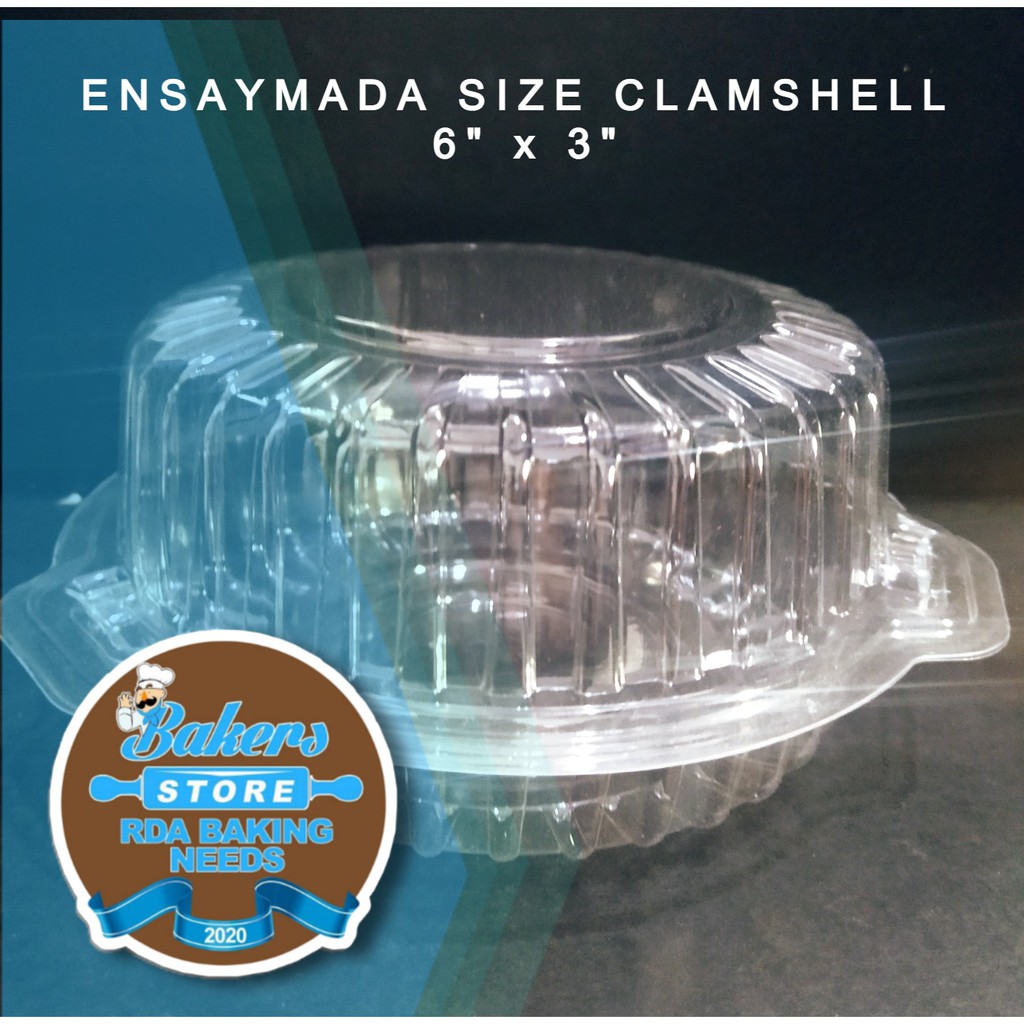 5pcs/10pcs Clamshell Plastic Container Round Clear (Ensaymada ...