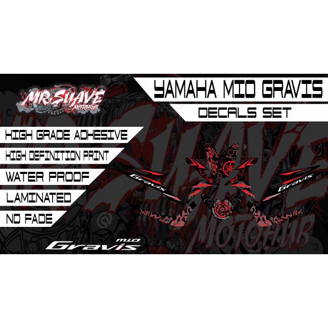 Yamaha Mio Gravis Circuit Decals Set | Shopee Philippines