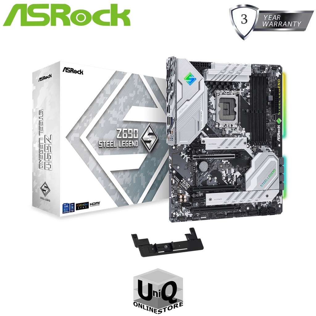 ASROCK Z690 Steel Legend ATX Motherboard, Supports 12th Gen Intel® Core ...