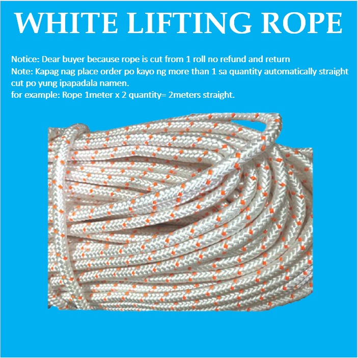 1 roll (50meters) 4--12mm Lifting Rope Safety Rope Braided ...