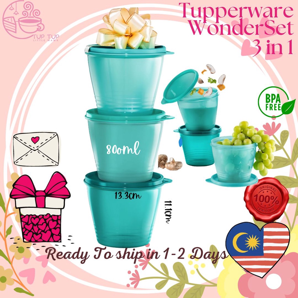 Hadiah Tupperware Wish card Tupperware Big Wonders 3IN1 800ml | Shopee ...