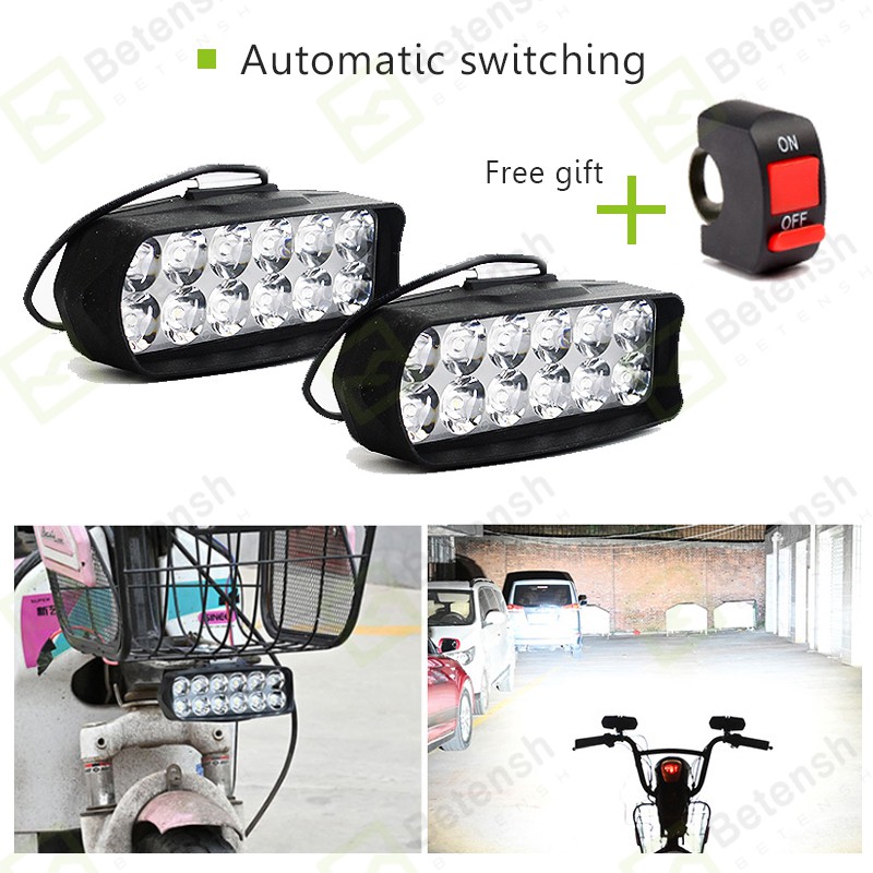 Motorcycle Car 12 LED Bar Headlight Waterproof LED light Working light ...