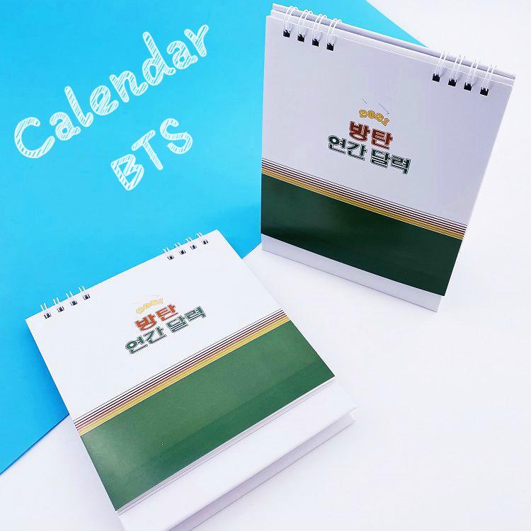 BTS 2021 Calendar Plan Mark Note Table Photo Desk Calendars Fans Gift ...