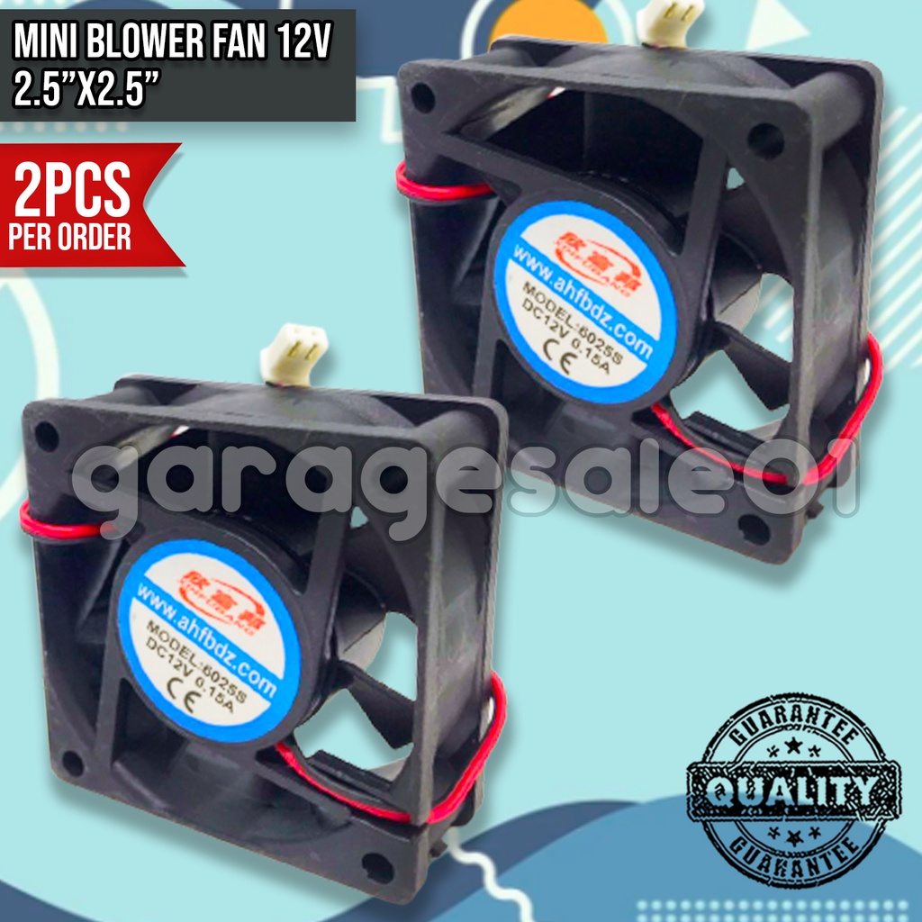 2PCS Mini Blower Fan 12V 12 volts 2.5X2.5 | Shopee Philippines