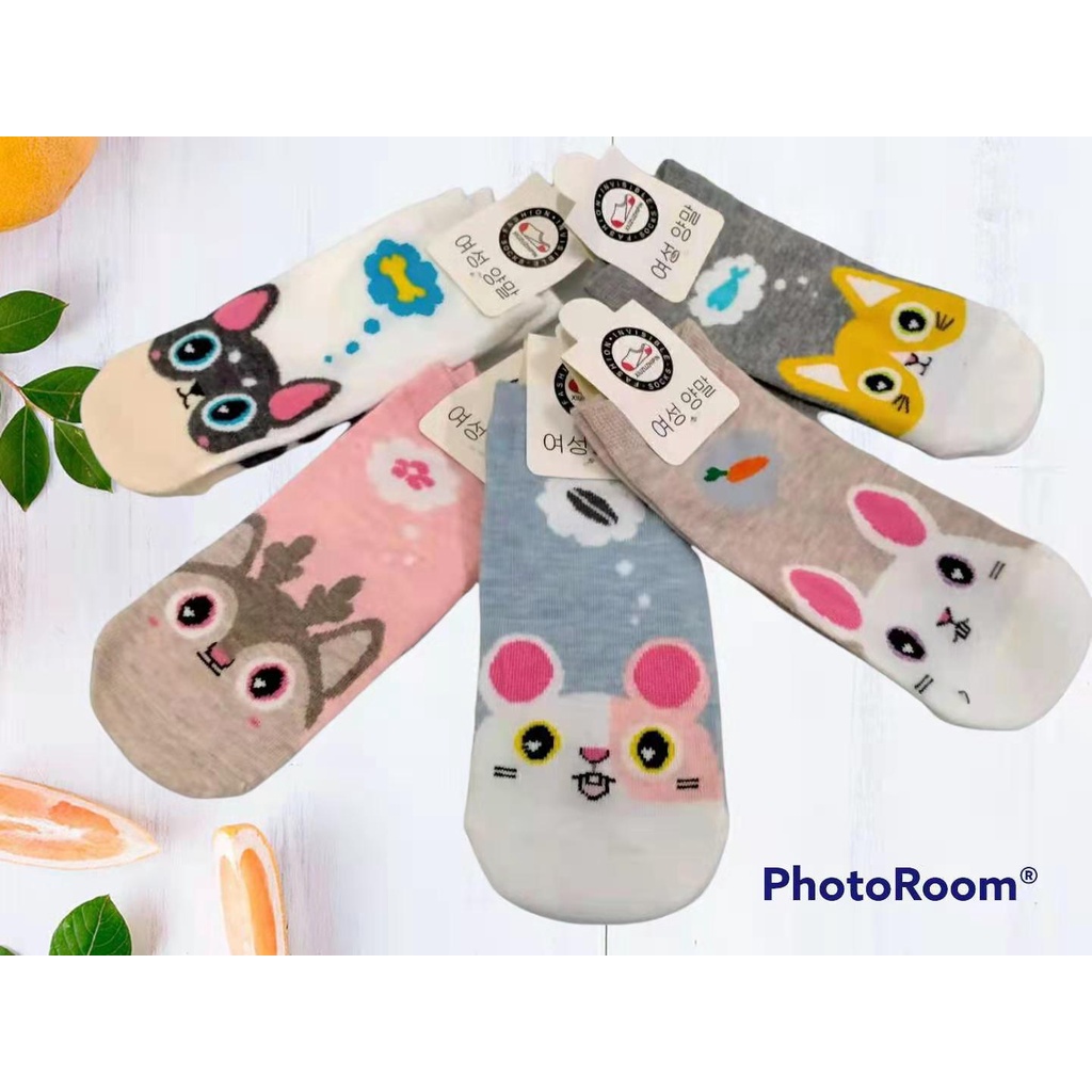 5 Pairs Ladies Cute Iconic Korean Socks | Shopee Philippines