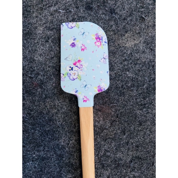 Silicone Spatula Wooden Handle Cute Printed design Spatula Baking ...