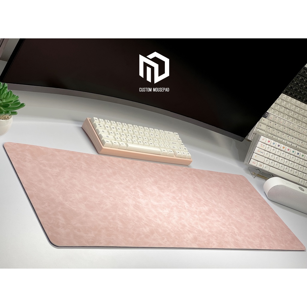 MD Mousepad | Premium Matte Suede-like Leather Deskpad Pink Mouse pad ...