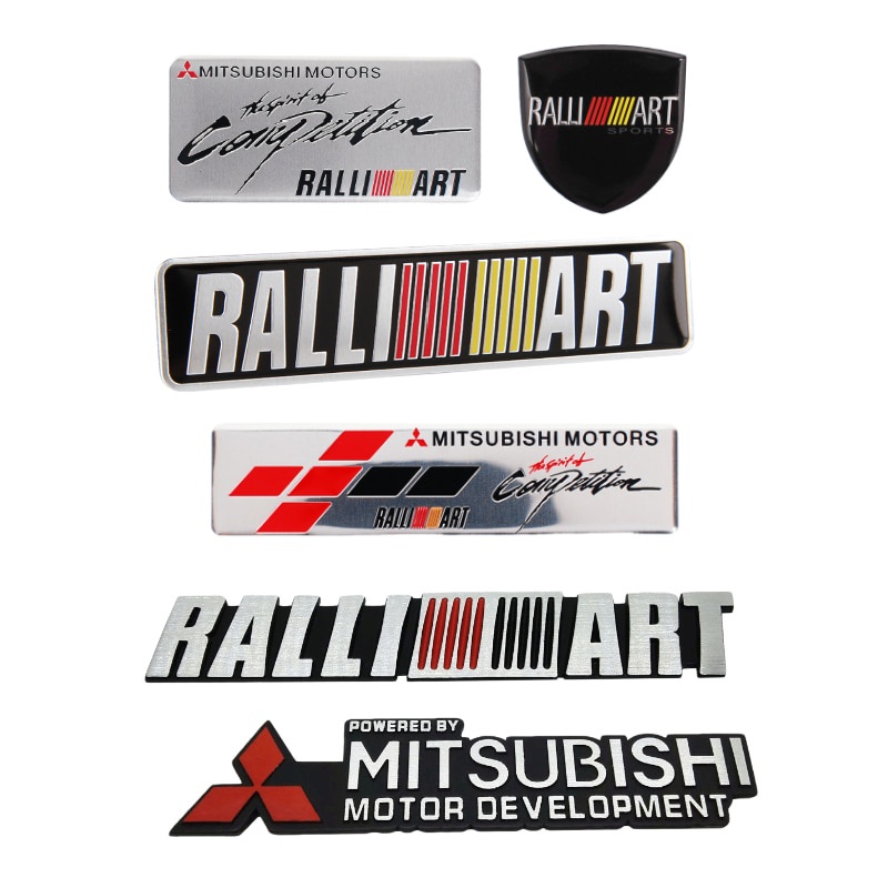 Car Badge Sticker for Mitsubishi Ralliart ASX Lancer X Mirage Outlander ...