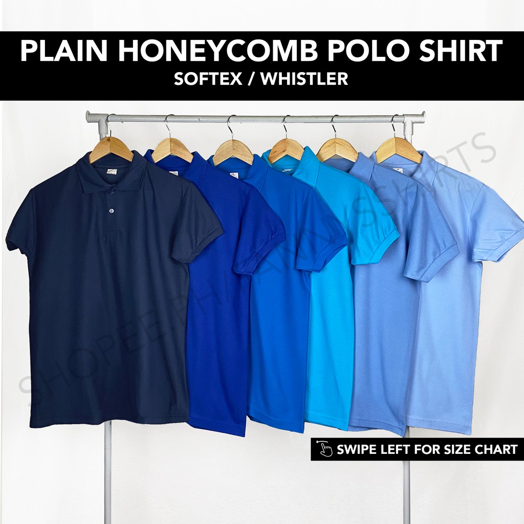 Unisex Plain Polo Shirt | Softex Whistler | Honeycomb | Navy Blue RBlue ...