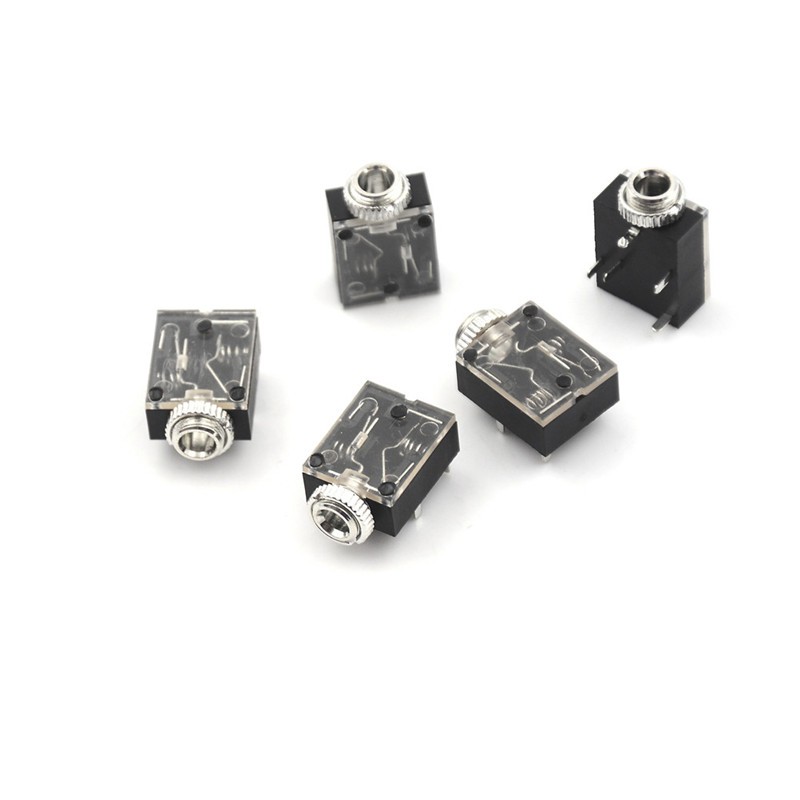 N2HAO 5pcs 5 Pins 3.5mm Audio Mono Jack Socket PCB Panel Mount ...