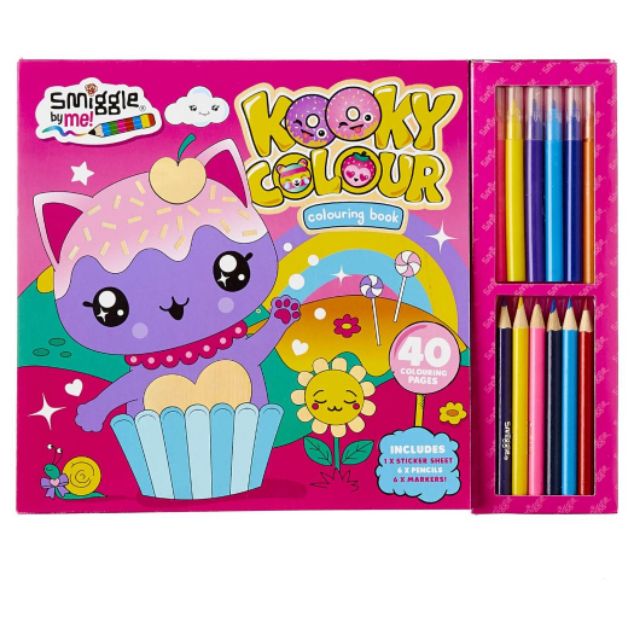 Authentic Smiggle Kooky Coloring book | Shopee Philippines