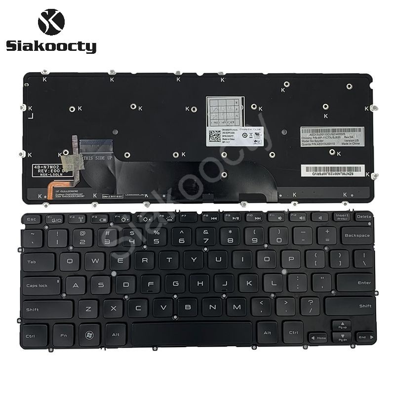 Siakoocty Us backlit New laptop keyboard for DELL XPS 12 13 XPS13D 13R ...