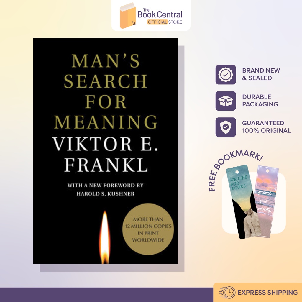Man's Search for Meaning (ORIGINAL) by Viktor E. Frankl (PB-BLACK ...