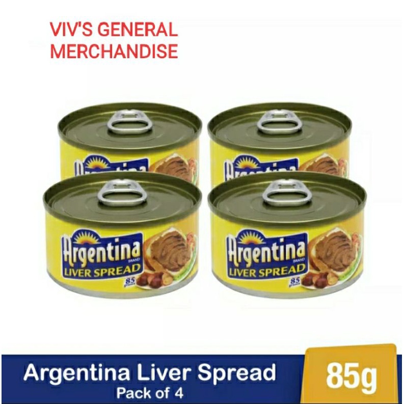 Argentina Liver Spread ( 85 g x 4 cans ) | Shopee Philippines