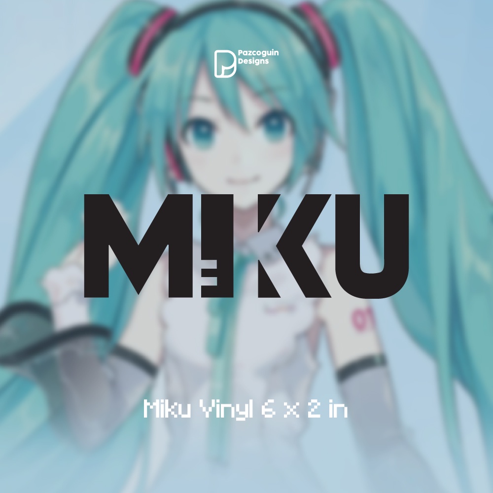 Hatsune Miku Vinyl Sticker Decal : MIKU | Shopee Philippines