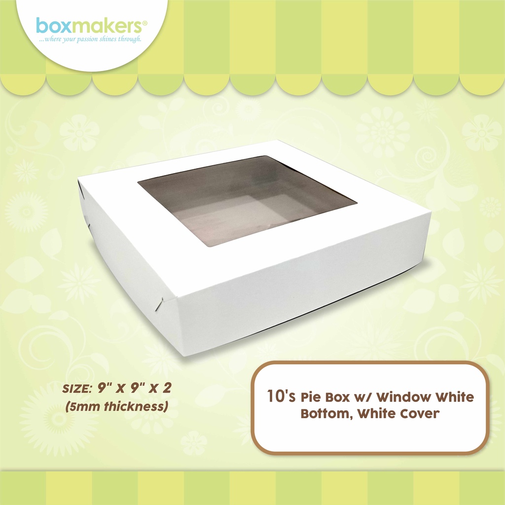 BOXMAKERS 10's PIE BOX with WINDOW | Shopee Philippines
