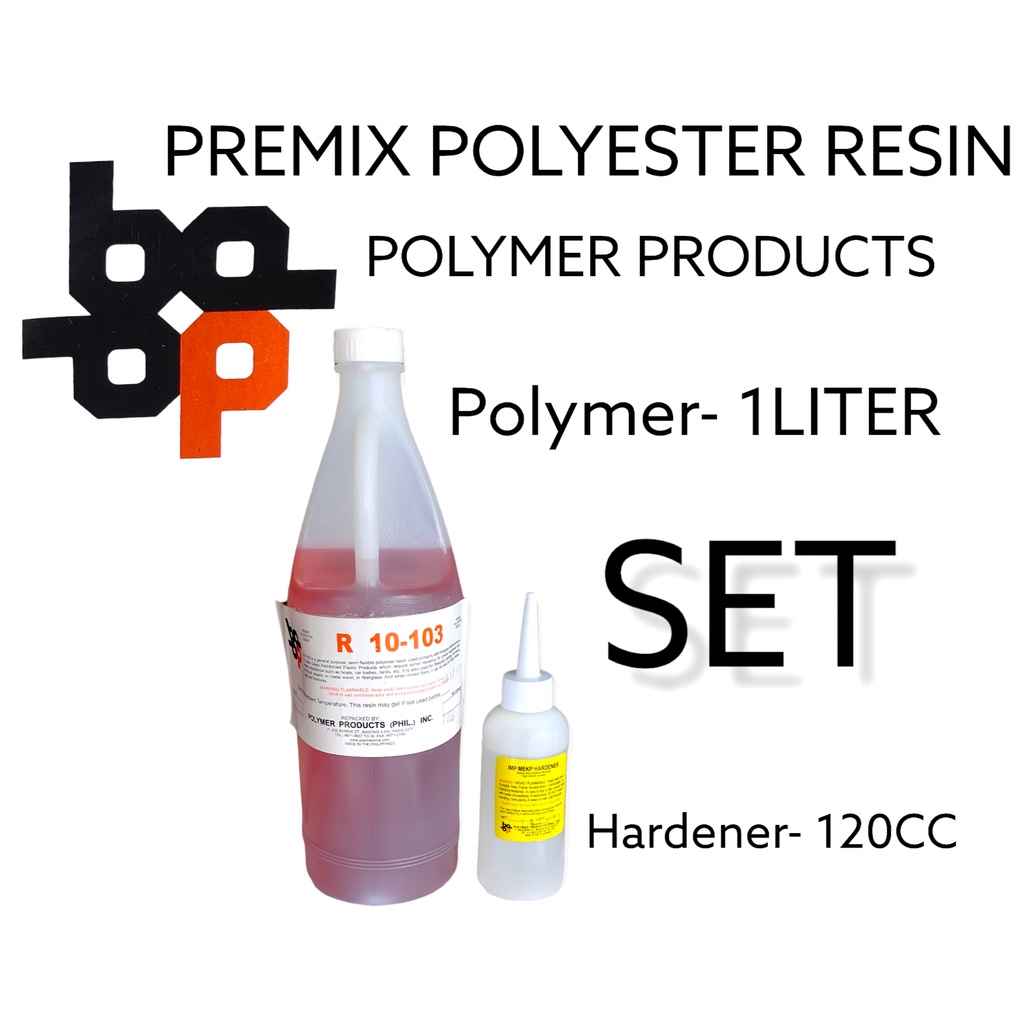 Premix Polymer Resin R 10-103 1Liter and Polymer MEKP Hardener (SET ...