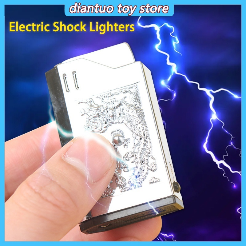 2022 New Practical Jokes Prank Teaser Electric Shock Lighters with Led ...
