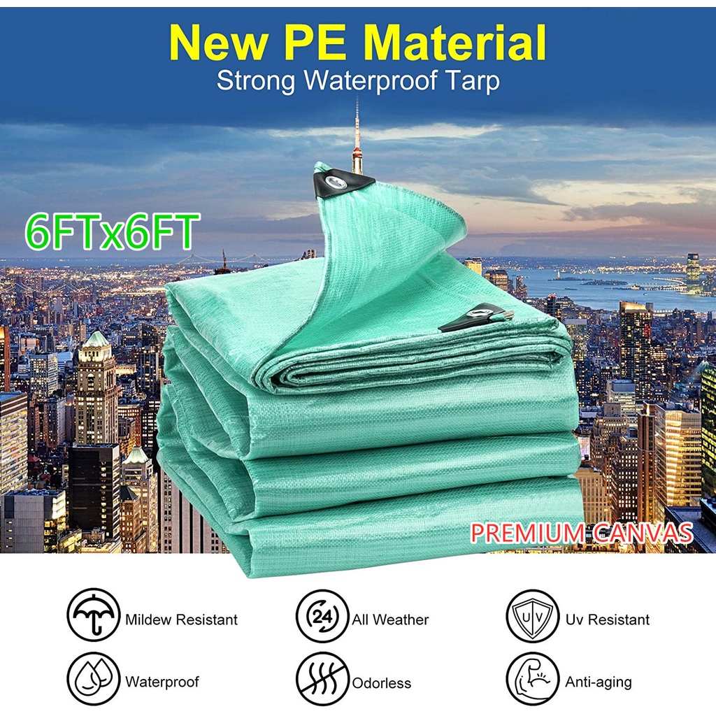 6Tx9FT Sakolin Trapal Tarpaulin Camping Tarpaulin,Waterproof, Tear ...
