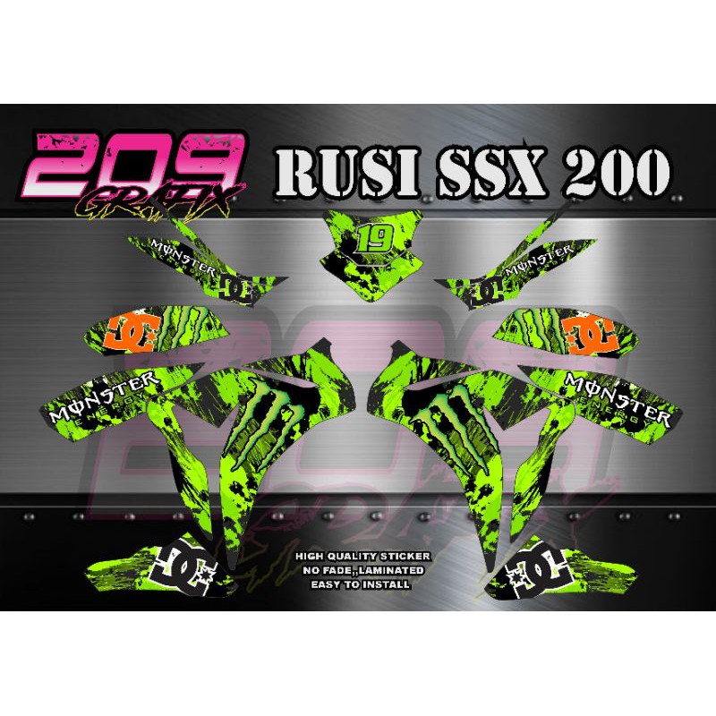 Rusi ssx 200 decals sticker | Shopee Philippines