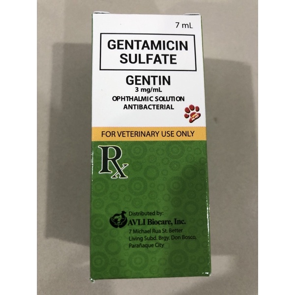 GENTIN OPHTHALMIC SOLUTION 7ml | Shopee Philippines