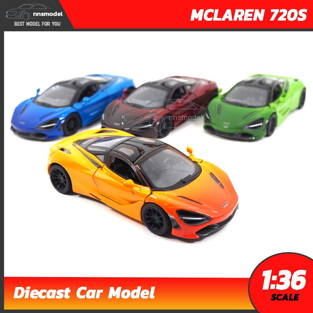 Kinsmart model Car MCLAREN 720S Two-Tone (Scale 1:36) Sports Metal With ...