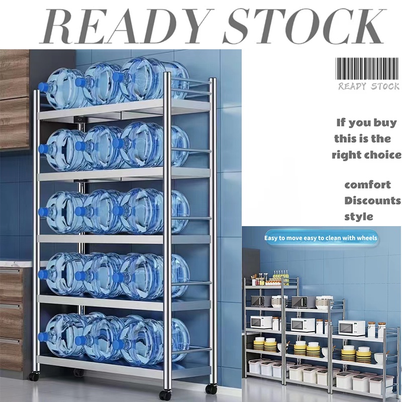 COD 4-Layer Stainless Kitchen Rack / Stainless Steel Kitchen Shelf ...