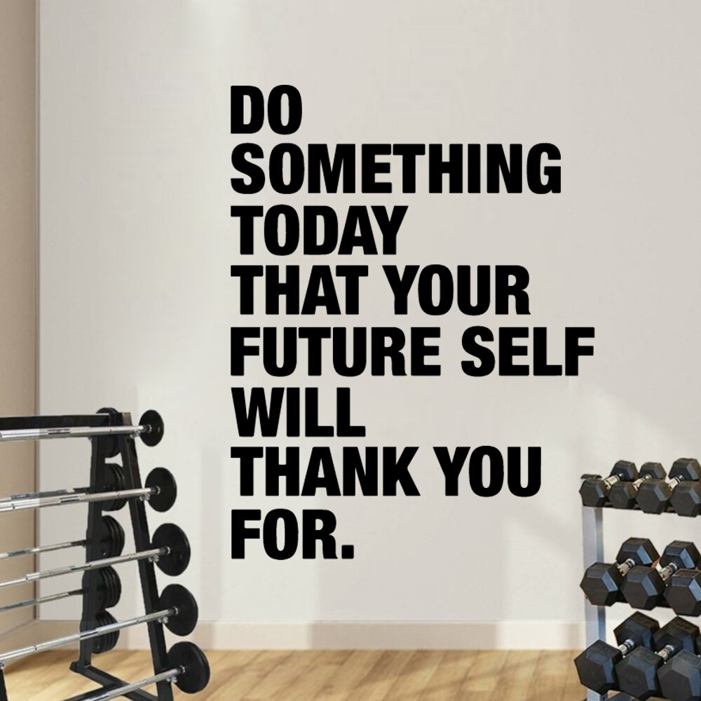 Creative Gym Motivation Sentences Vinyl Wall Stickers Decor For Bedroom ...