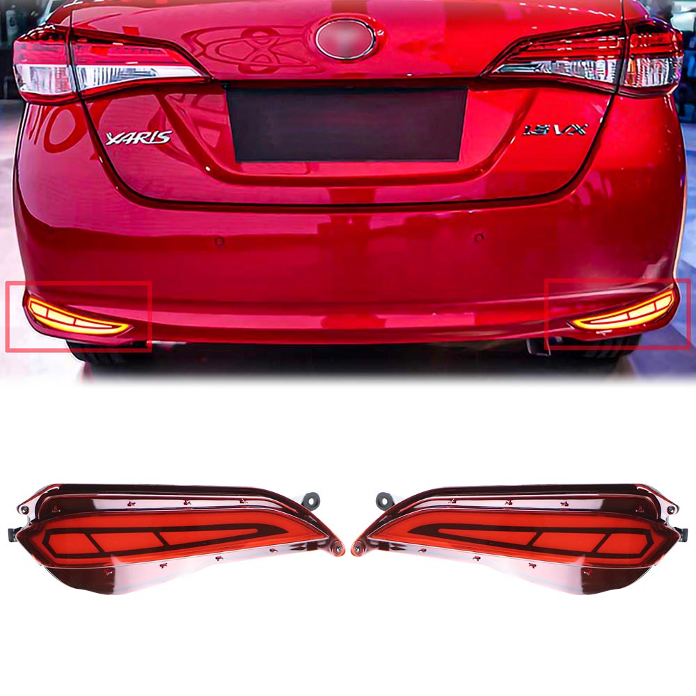 For Toyota Yaris Vios 2017 2018 2019 2020 2021 2022 + 2PCs LED Rear ...