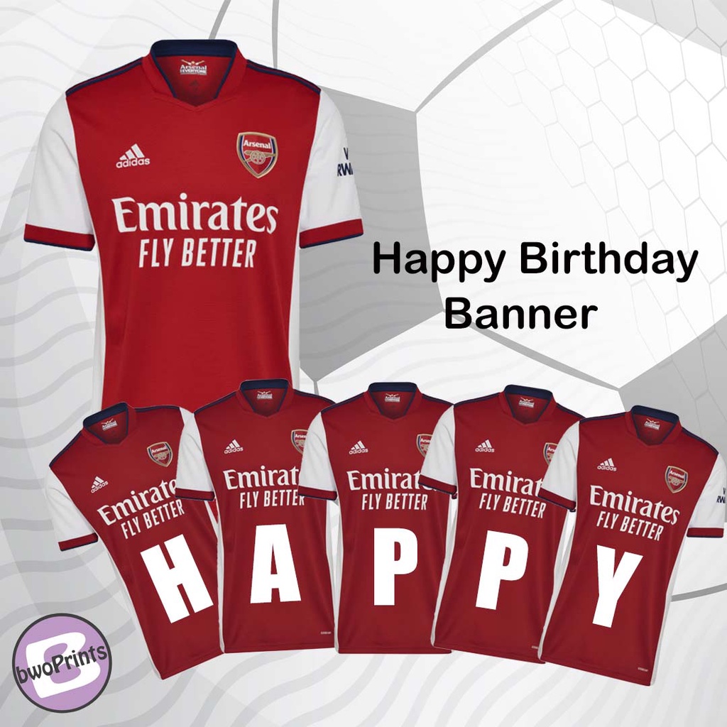 Arsenal Football Club Birthday Banner Baby Shower Tag Party English ...