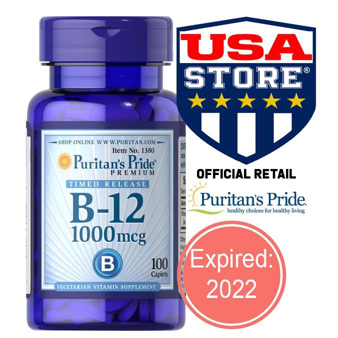 Puritan Vitamins B12 2500 MCG 100 CT Sublingual Pride 1000 Mg | Shopee Philippines