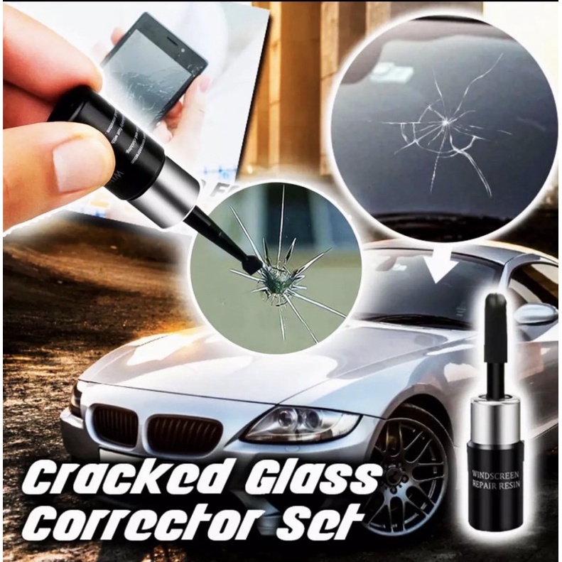 Windshield Repair Liquid glass crack remover Do-it-yourself glass ...
