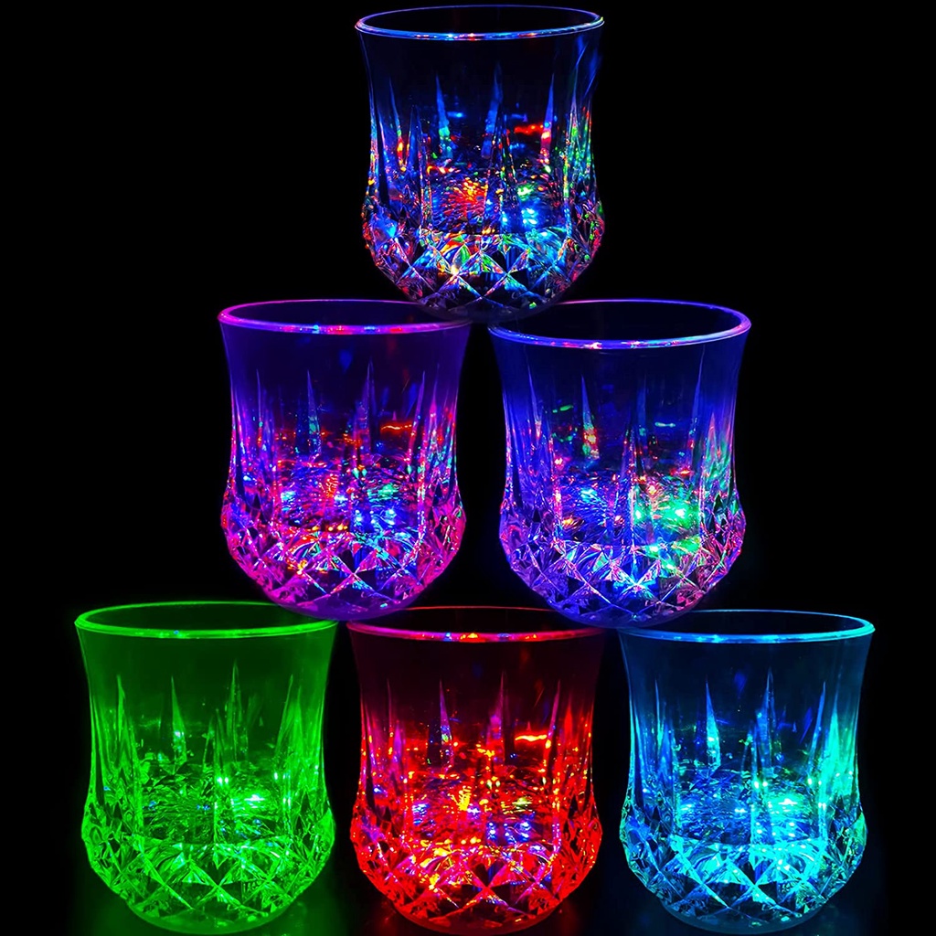 Optimus Creative Light Up LED Cups Glass Automatic Color Changing ...